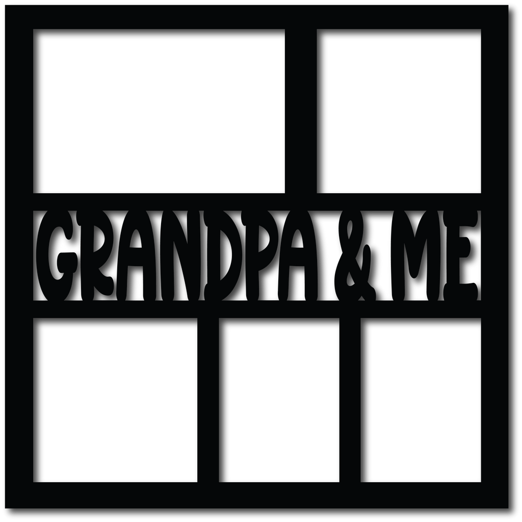 Grandpa & Me - 5 Frames - Scrapbook Overlay - Digital Cut File - SVG ...