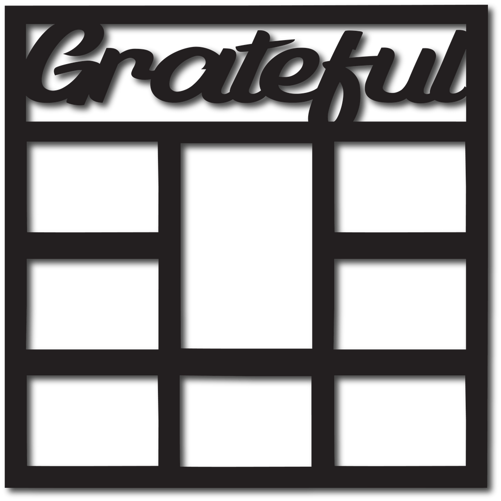 Grateful - 8 Frames - Scrapbook Overlay - Digital Cut File - SVG - INS ...
