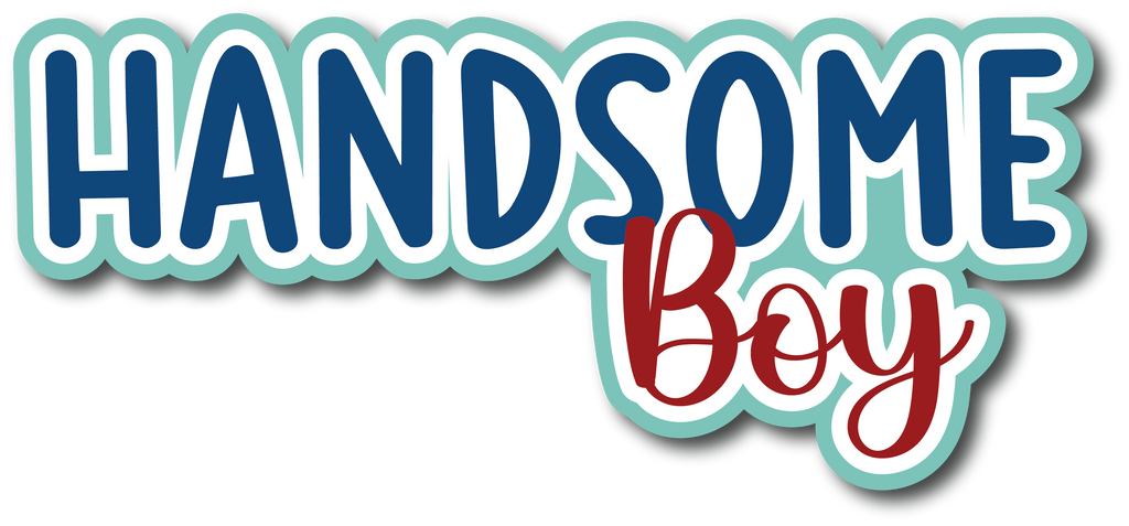 Handsome Boy - Scrapbook Page Title Sticker – Autumn's Crafty Corner