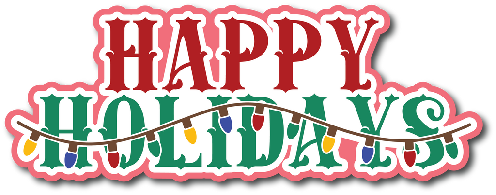 Happy Holidays - Scrapbook Page Title Sticker – Autumn's Crafty Corner