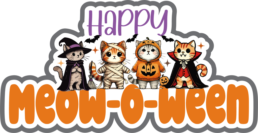 Happy Meow-O-Ween - Scrapbook Page Title Sticker – Autumn's Crafty Corner
