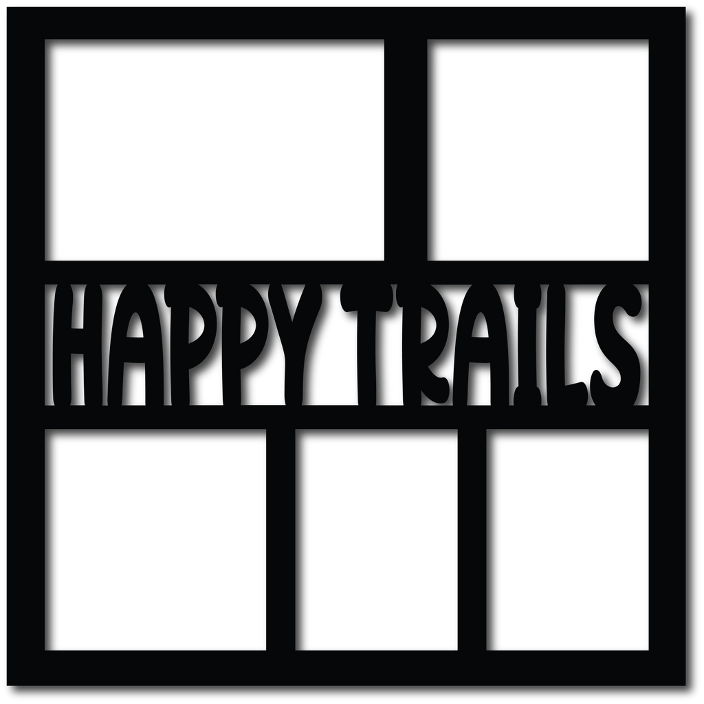 Happy Trails - 5 Frames - Scrapbook Overlay - Digital Cut File - SVG ...