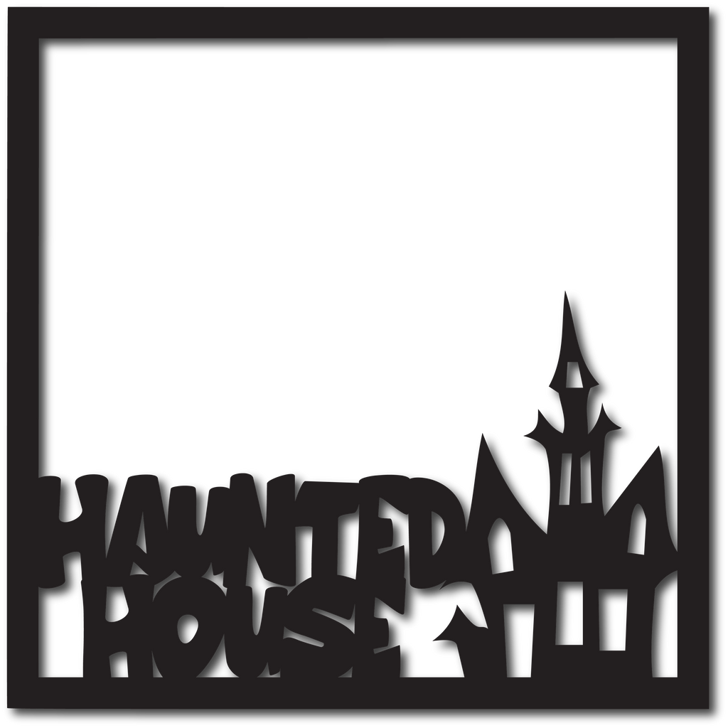 Haunted House - Scrapbook Overlay - Digital Cut File - SVG - INSTANT D ...