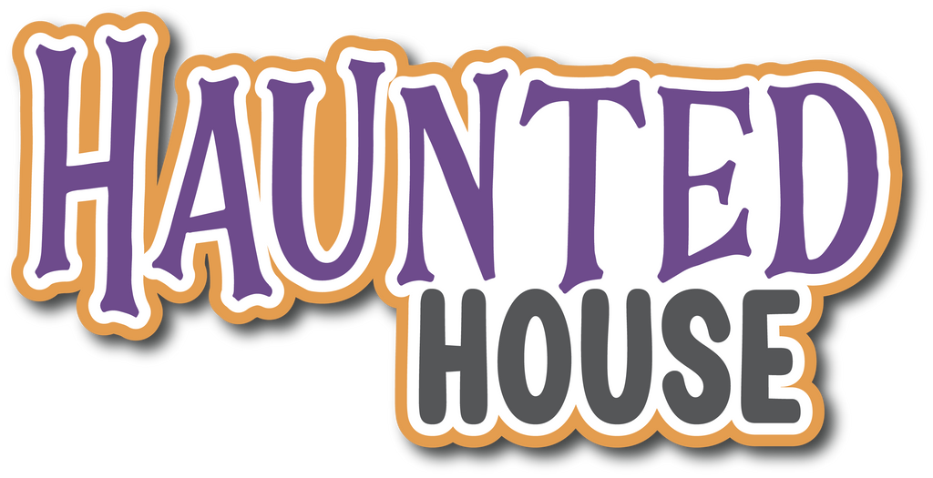 Haunted House - Scrapbook Page Title Sticker – Autumn's Crafty Corner