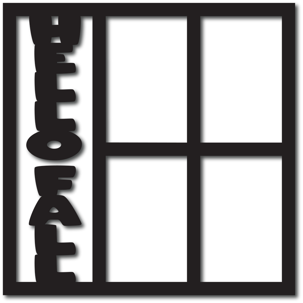 Hello Fall - 4 Vertical Frames - Scrapbook Overlay - Digital Cut File ...