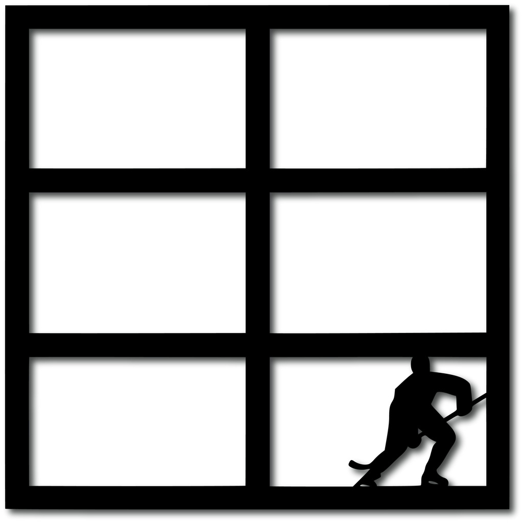 Hockey - 6 Frames - Scrapbook Overlay - Digital Cut File - SVG - INSTA ...