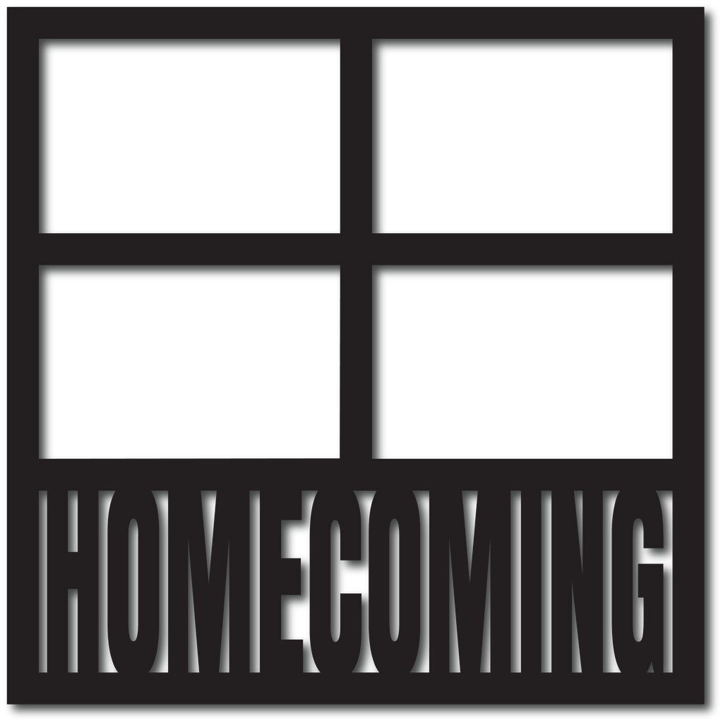Homecoming - 4 Frames - Scrapbook Overlay - Digital Cut File - SVG - I ...