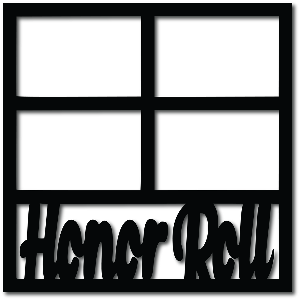 Honor Roll - 4 Frames - Scrapbook Overlay - Digital Cut File - SVG - I ...