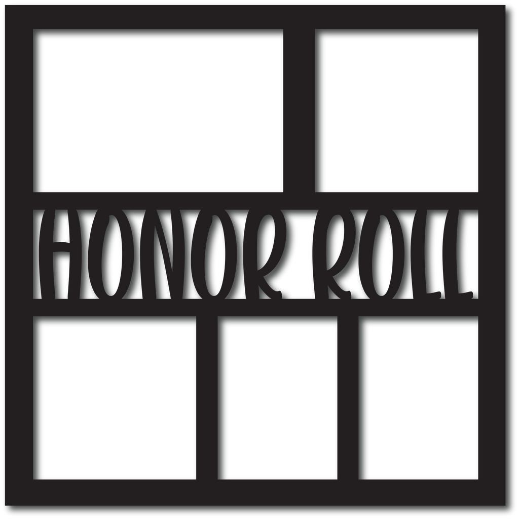 Honor Roll - 5 Frames - Scrapbook Overlay - Digital Cut File - SVG - I ...