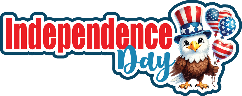 Independence Day - Eagle - Scrapbook Page Title Sticker – Autumn's ...