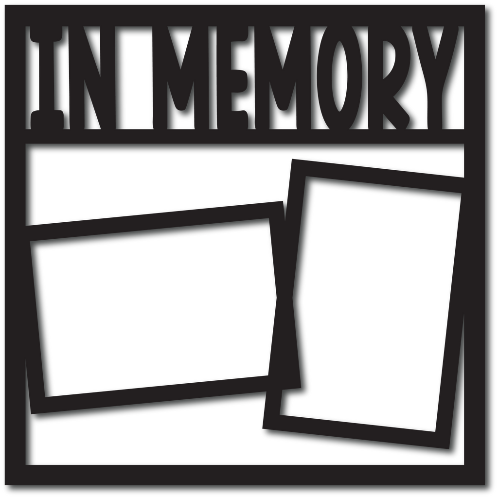 In Memory - 2 Frames - Scrapbook Overlay - Digital Cut File - SVG - IN ...