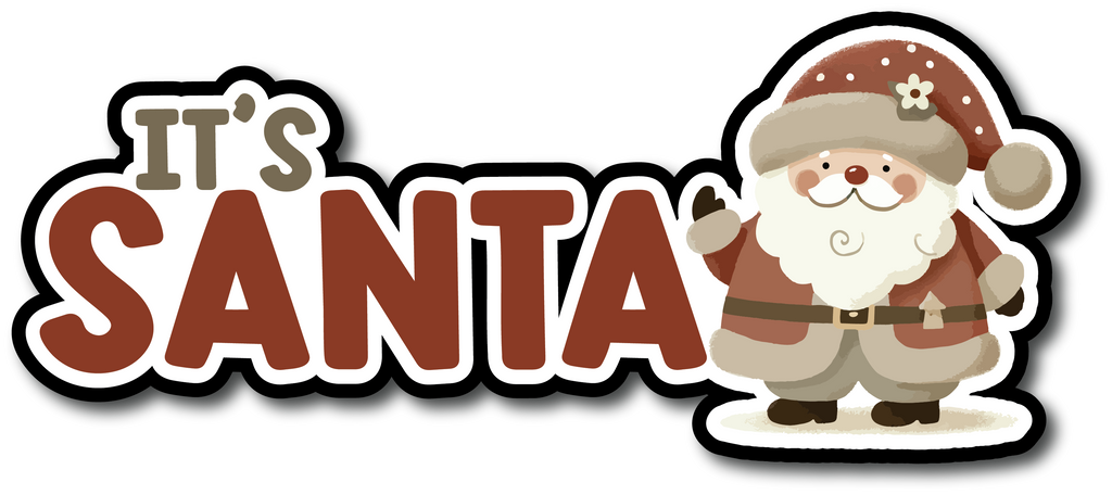 It's Santa - Scrapbook Page Title Sticker – Autumn's Crafty Corner