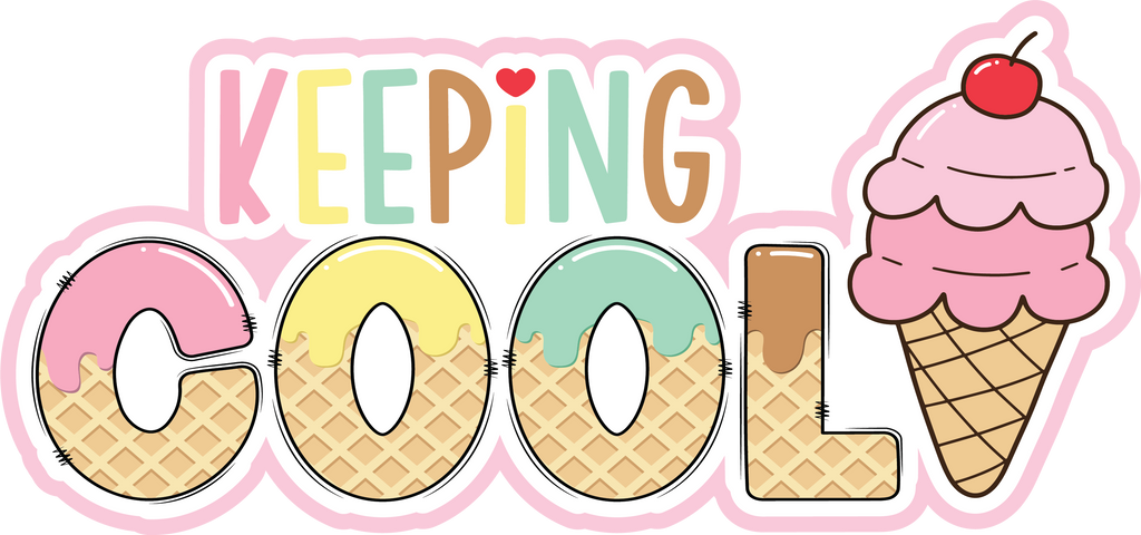 Keeping Cool - Ice Cream - Scrapbook Page Title Sticker – Autumn's ...