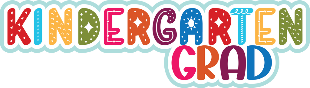 Kindergarten Grad - Scrapbook Page Title Sticker – Autumn's Crafty Corner