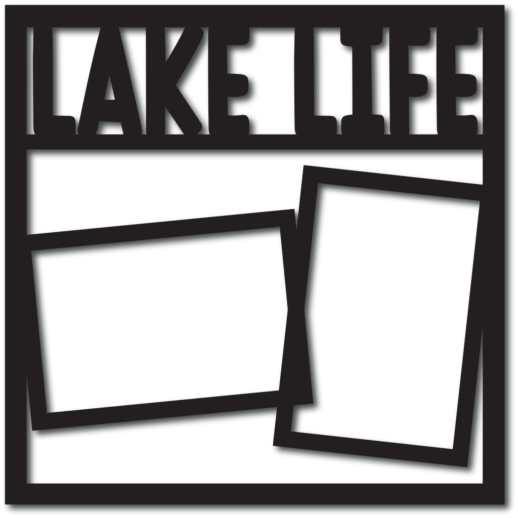 Lake Life - 2 Frames - Scrapbook Overlay - Digital Cut File - SVG - IN ...