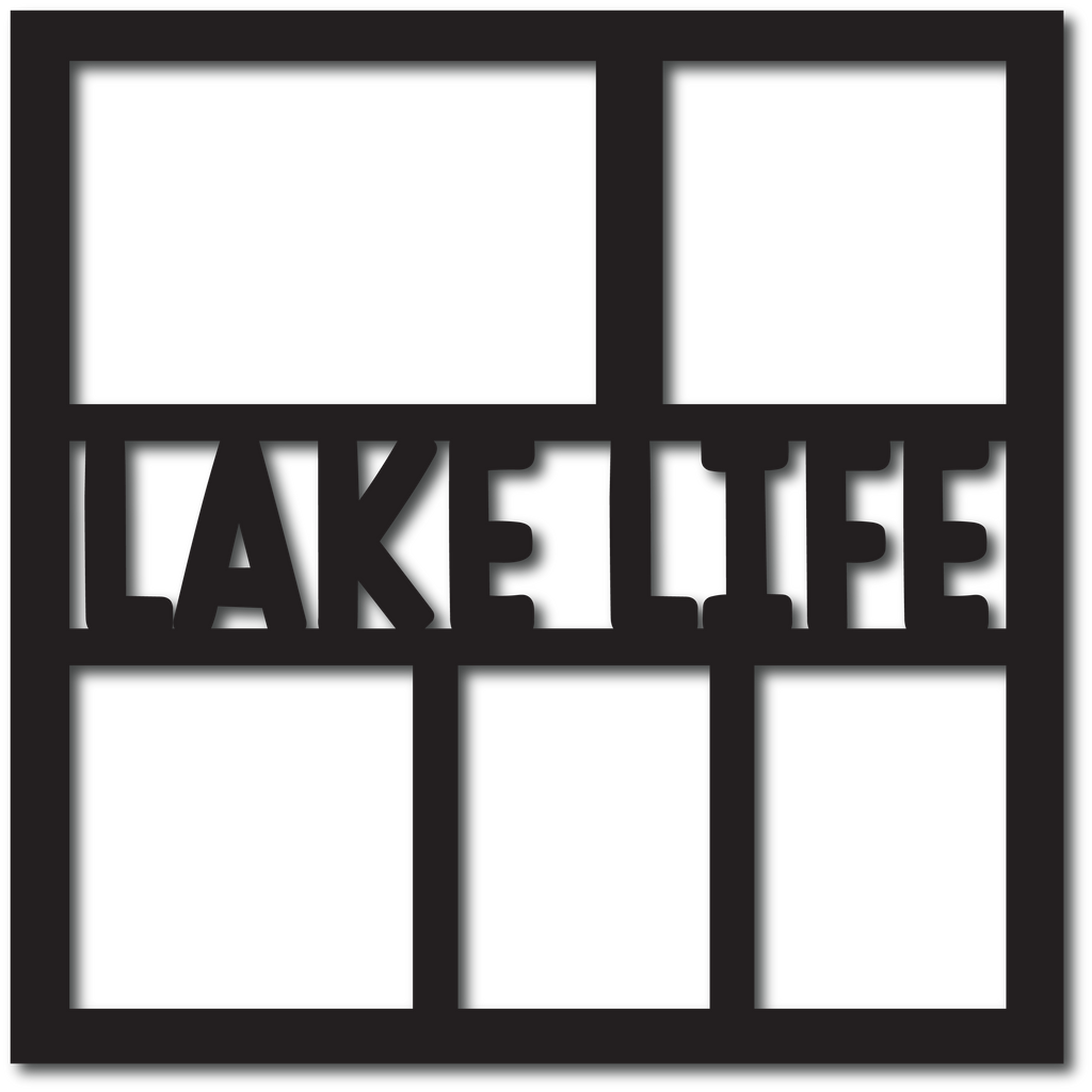 Lake Life - 5 Frames - Scrapbook Overlay - Digital Cut File - SVG - IN ...
