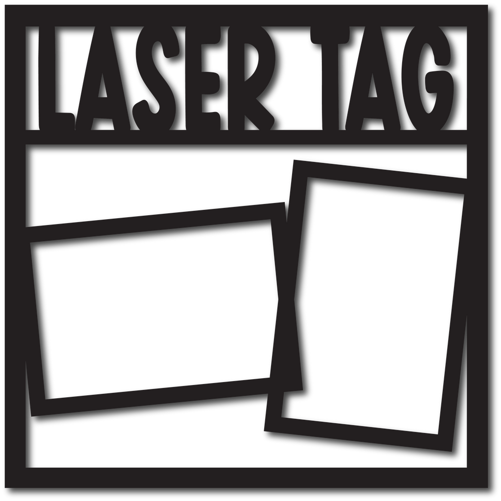 Laser Tag - 2 Frames - Scrapbook Overlay - Digital Cut File - SVG - IN ...