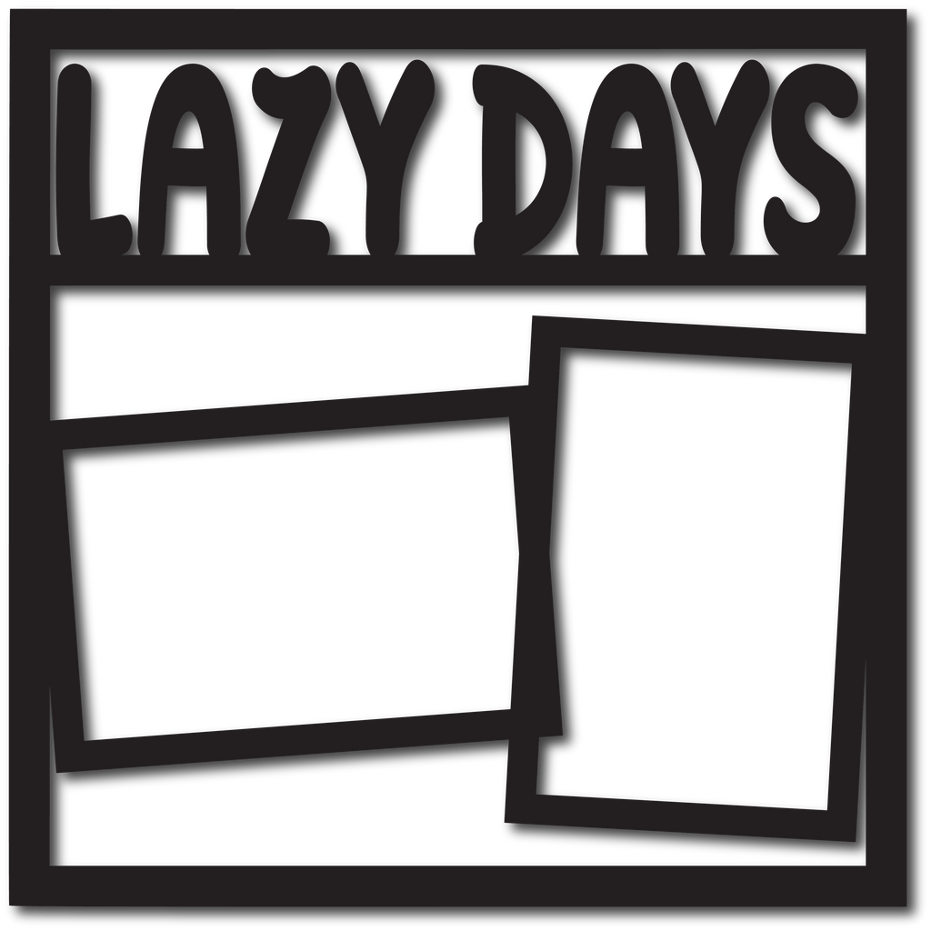 Lazy Days -2 Frames - Scrapbook Overlay - Digital Cut File - SVG - INS ...