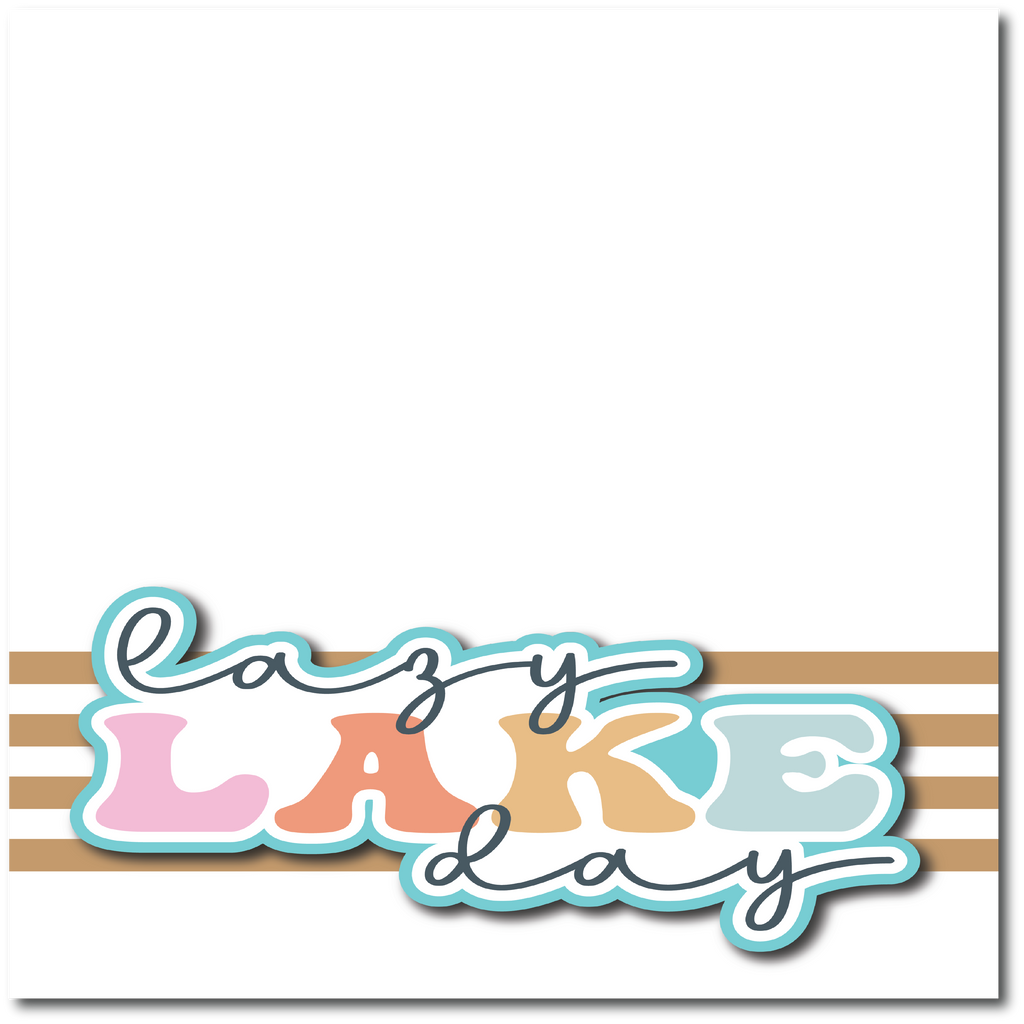 Lazy Lake Day - Printed Premade Scrapbook Page 12x12 Layout – Autumn's ...