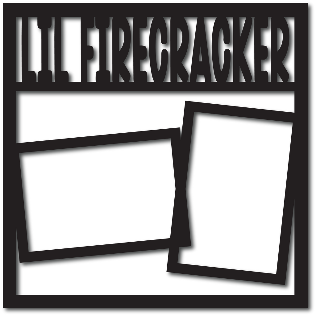Lil Firecracker - 2 Frames - Scrapbook Overlay - Digital Cut File - SV ...