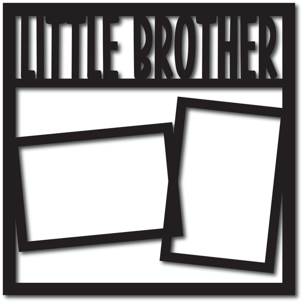 Little Brother - 2 Frames - Scrapbook Overlay - Digital Cut File - SVG ...