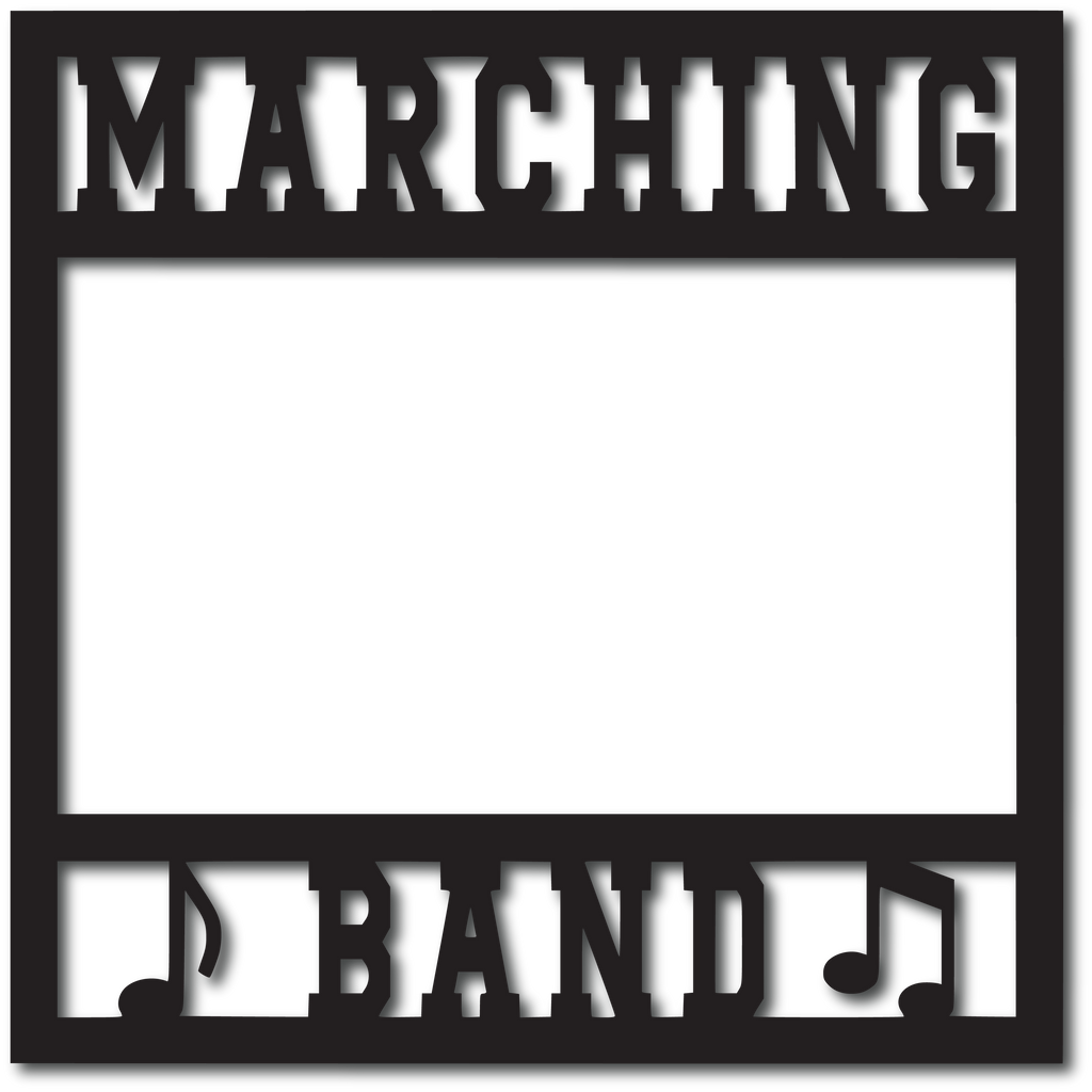 Marching Band - Scrapbook Overlay - Digital Cut File - SVG - INSTANT D ...