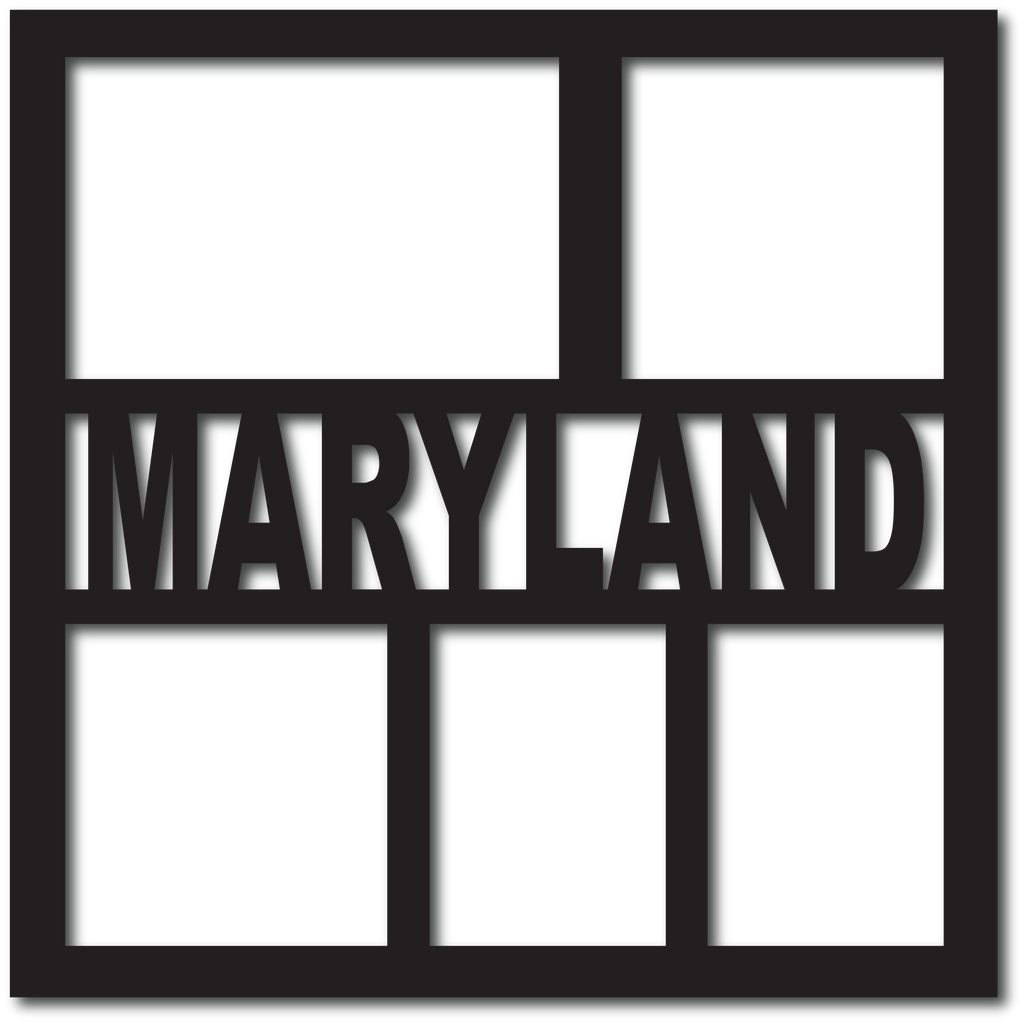 Maryland - 5 Frames - Scrapbook Overlay - Digital Cut File - SVG - INS ...
