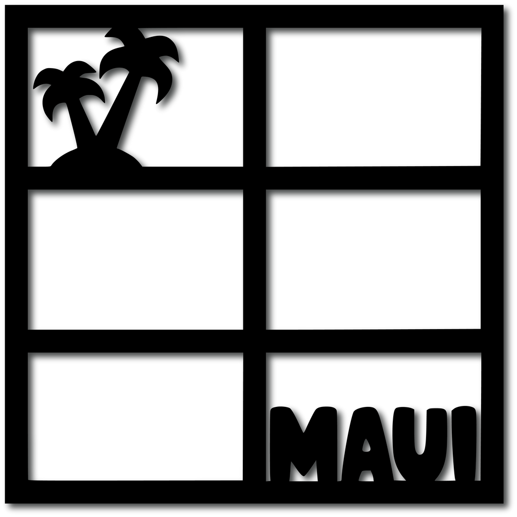 Maui - 6 Frames - Scrapbook Overlay - Digital Cut File - SVG - INSTANT ...