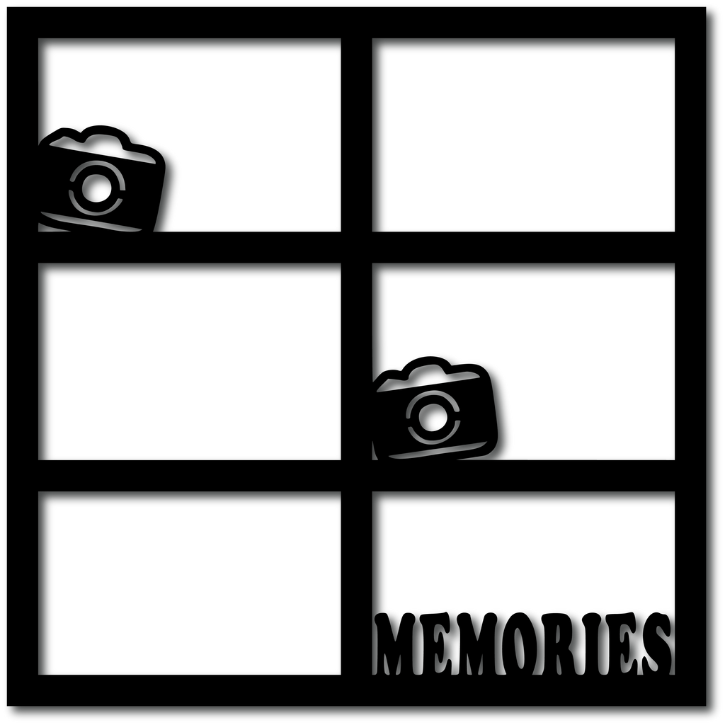Memories - 6 Frames - Scrapbook Overlay - Digital Cut File - SVG - INS ...