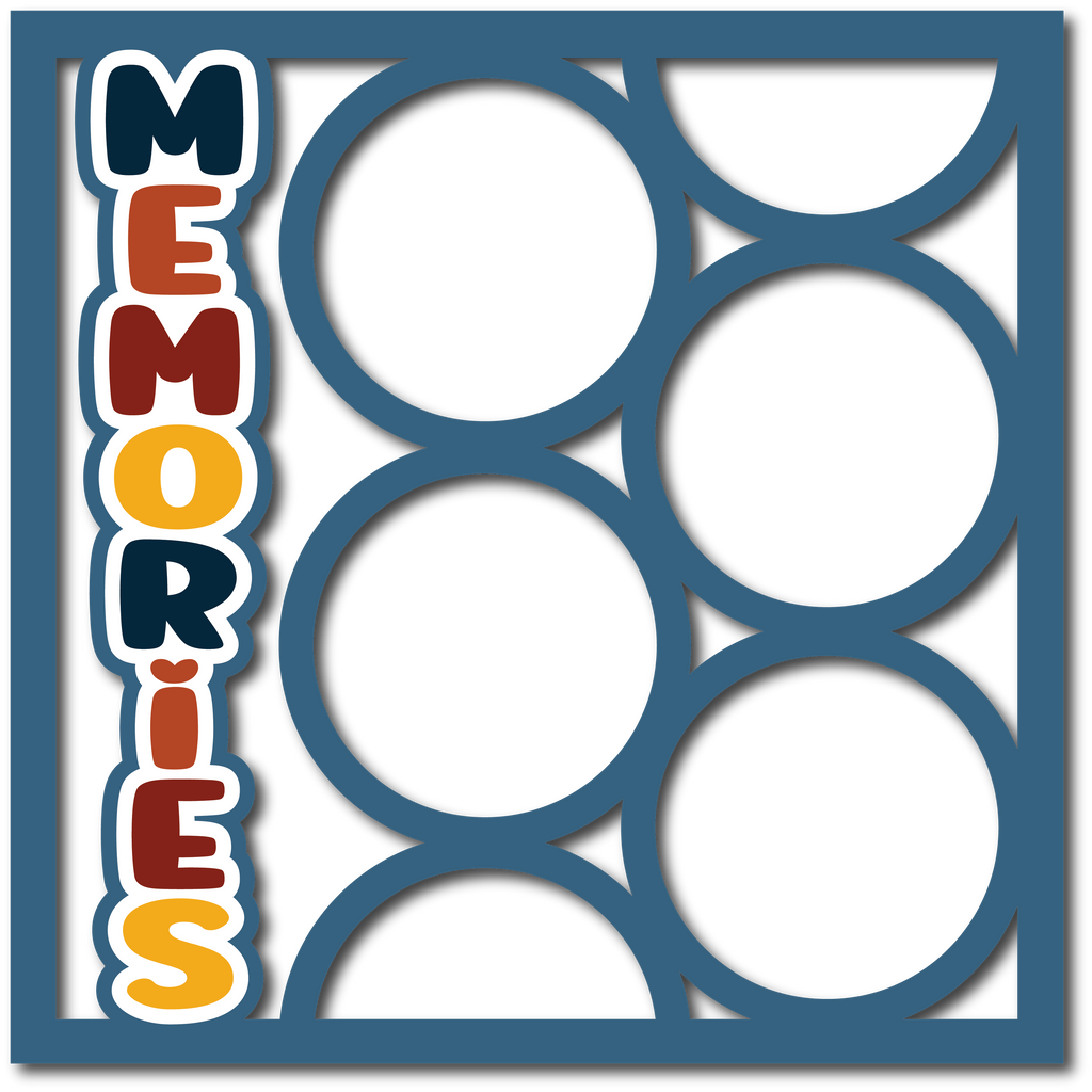Memories - Circle Frames - Layered Overlay - Digital Cut File - SVG ...