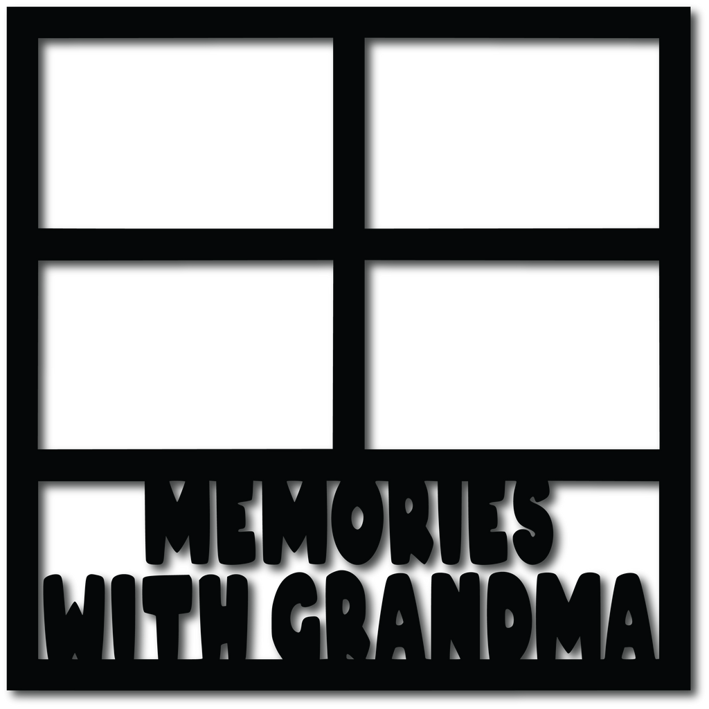 Memories with Grandma - 4 Frames - Scrapbook Overlay - Digital Cut Fil ...