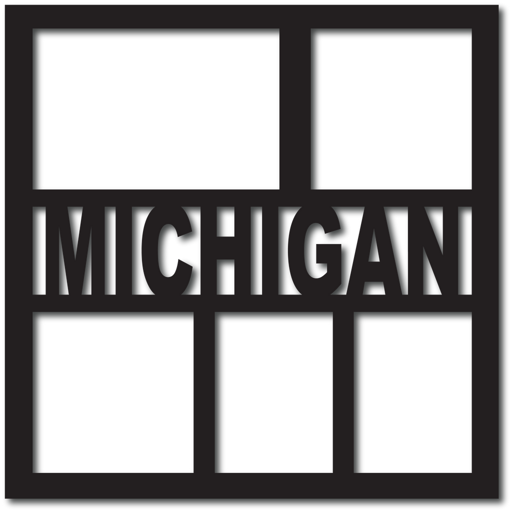 Michigan - 5 Frames - Scrapbook Overlay - Digital Cut File - SVG - INS ...