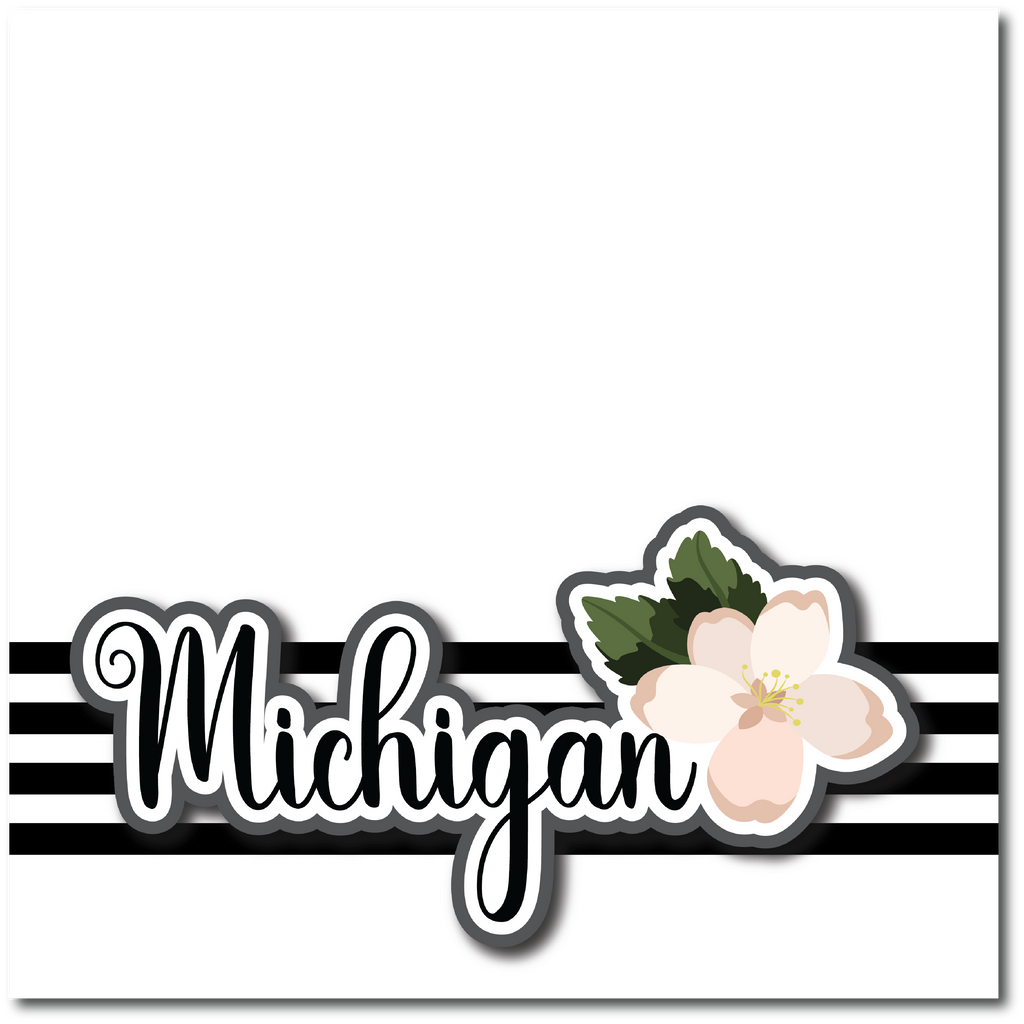 Michigan - Printed Premade Scrapbook Page 12x12 Layout – Autumn's ...