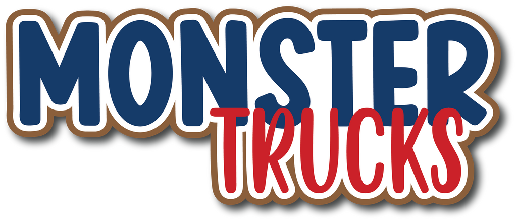 Monster Trucks - Scrapbook Page Title Sticker – Autumn's Crafty Corner
