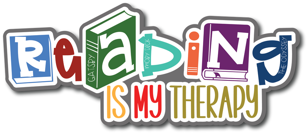 Reading is My Therapy - Scrapbook Page Title Sticker – Autumn's Crafty ...