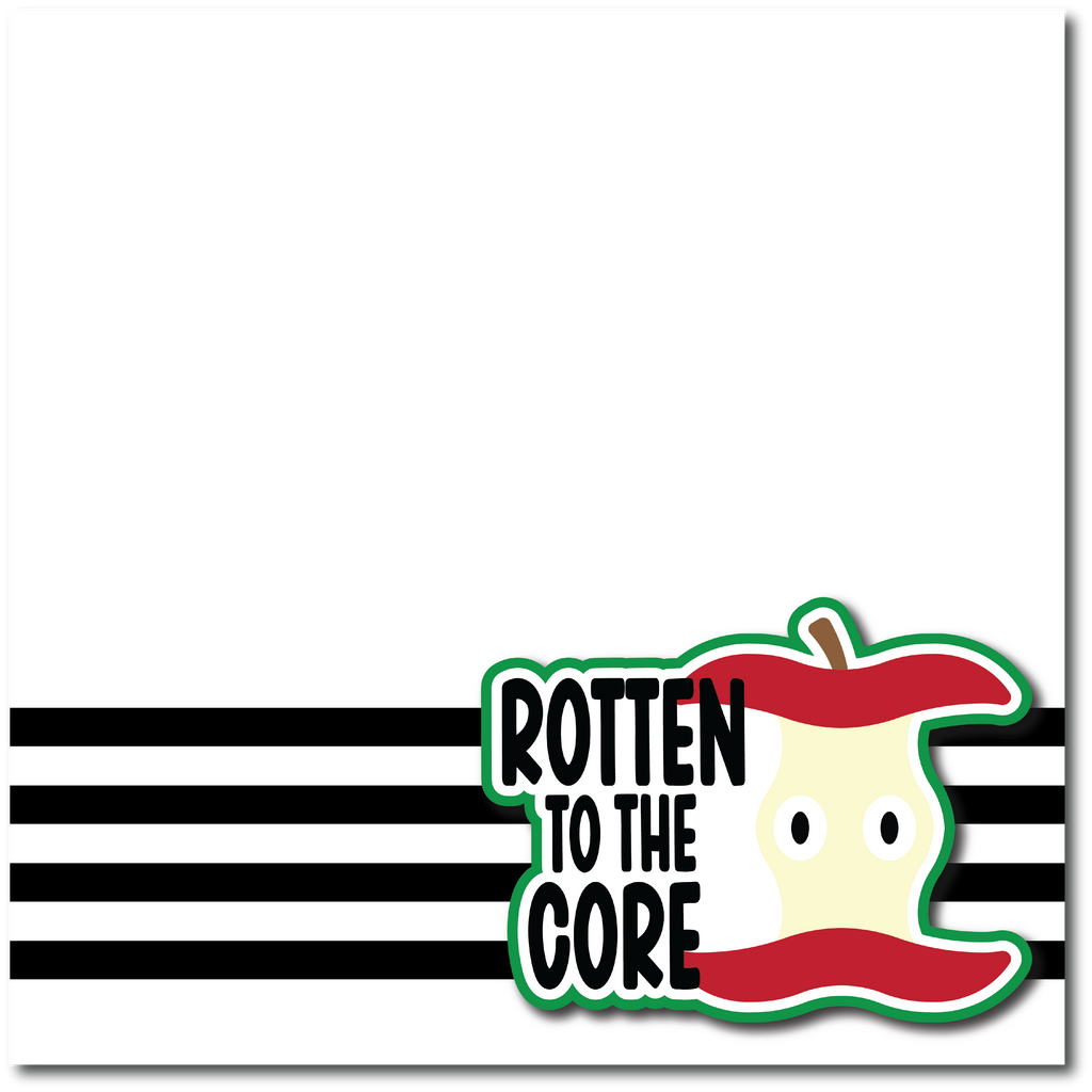 Rotten to the Core - Printed Premade Scrapbook Page 12x12 Layout ...