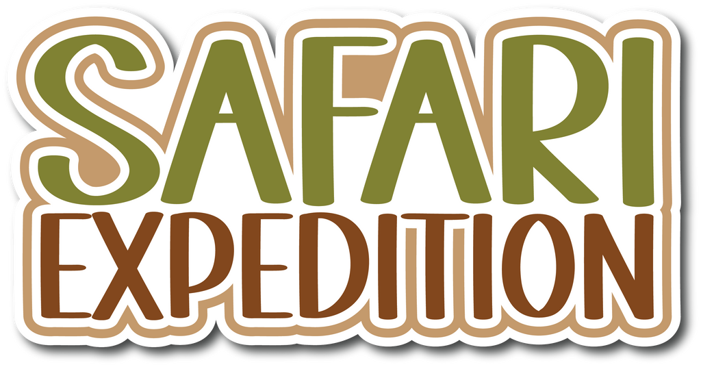Safari Expedition - Scrapbook Page Title Sticker – Autumn's Crafty Corner