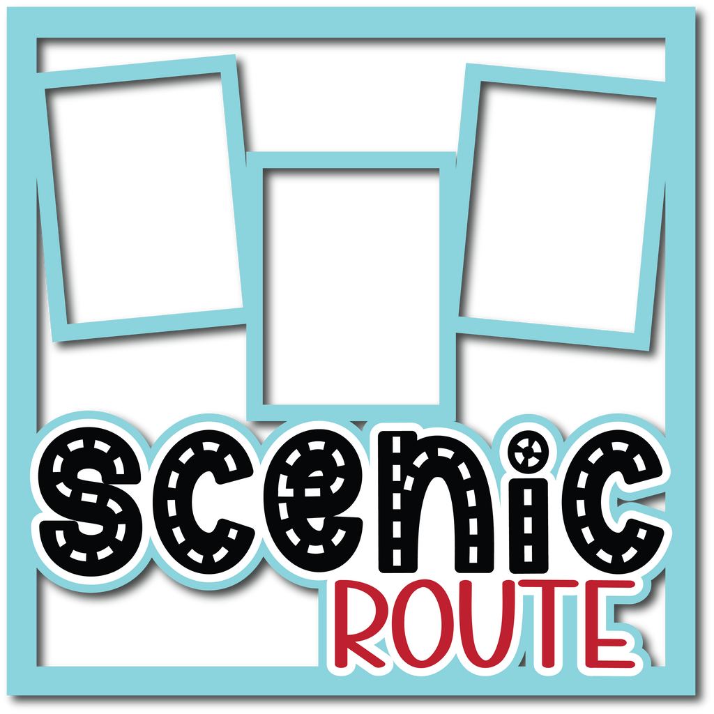 Scenic Route - 3 Frames - Layered Overlay - Digital Cut File - SVG - I ...
