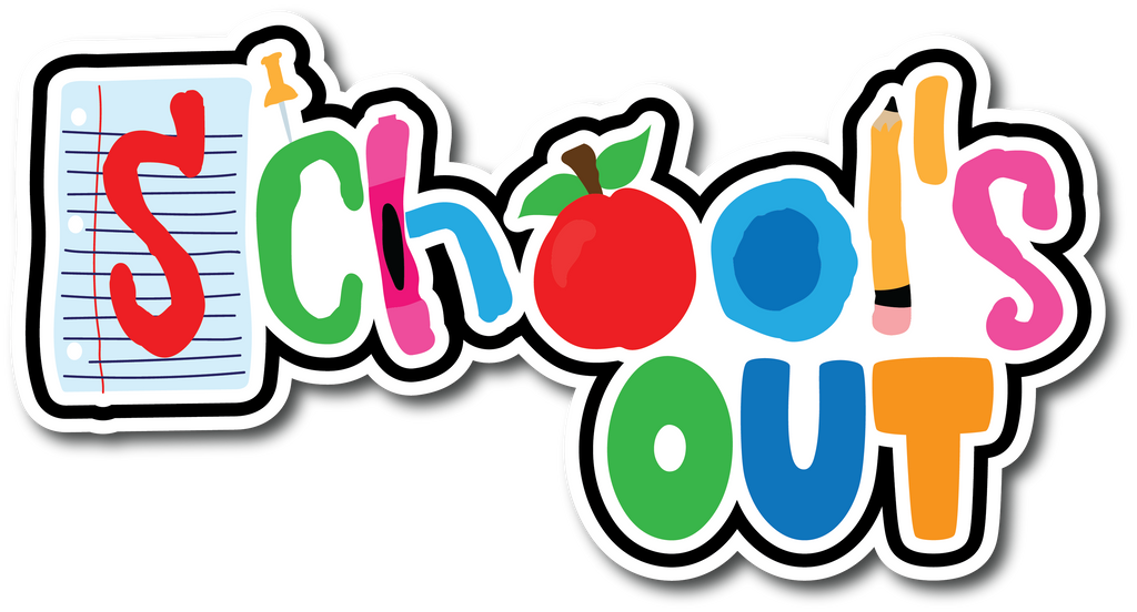 School's Out - Scrapbook Page Title Sticker – Autumn's Crafty Corner