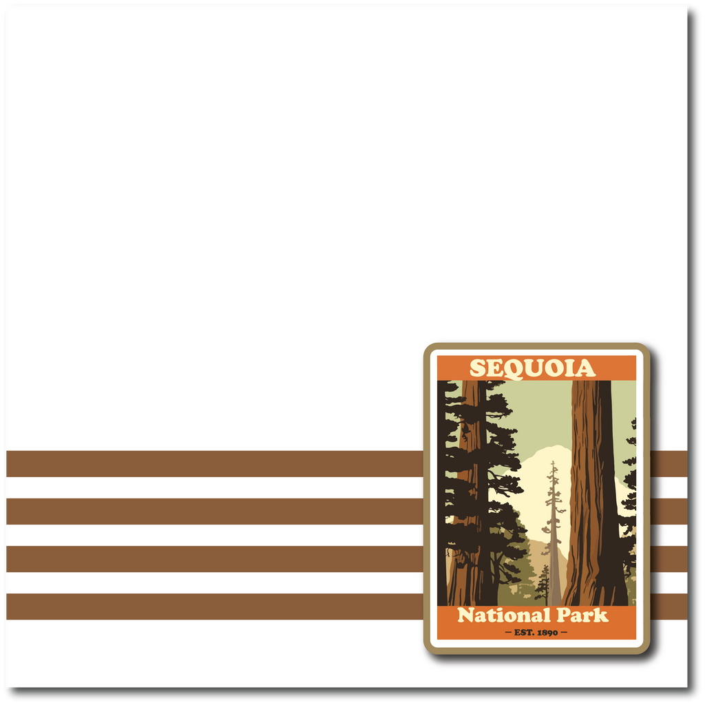 Sequoia National Park - Printed Premade Scrapbook Page 12x12 Layout ...