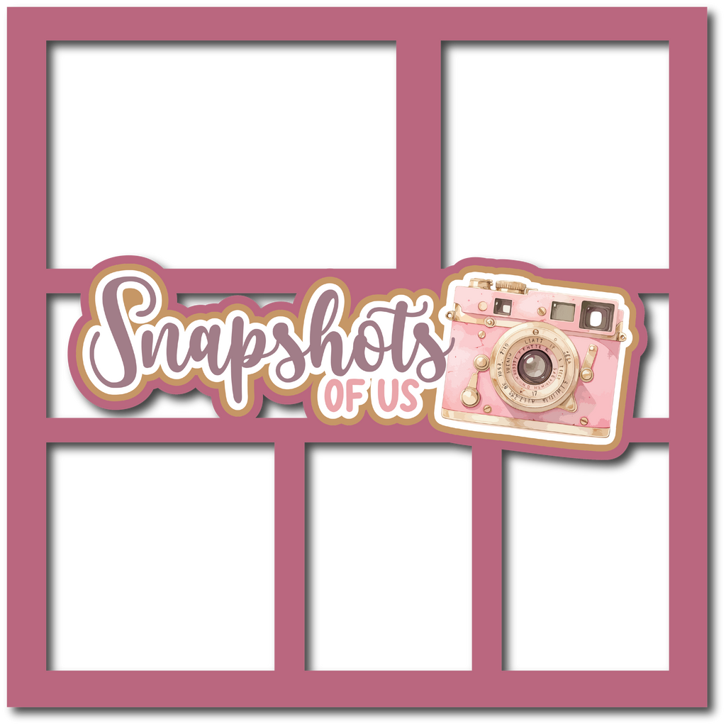Snapshots of Us - 5 Frames - Scrapbook Page Layered Overlay Kit ...