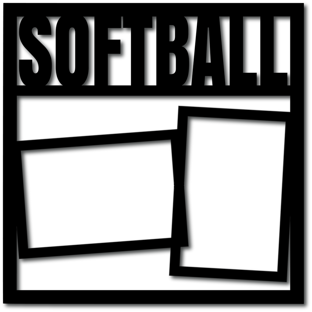 Softball - 2 frames - Digital Cut File - SVG - INSTANT DOWNLOAD ...