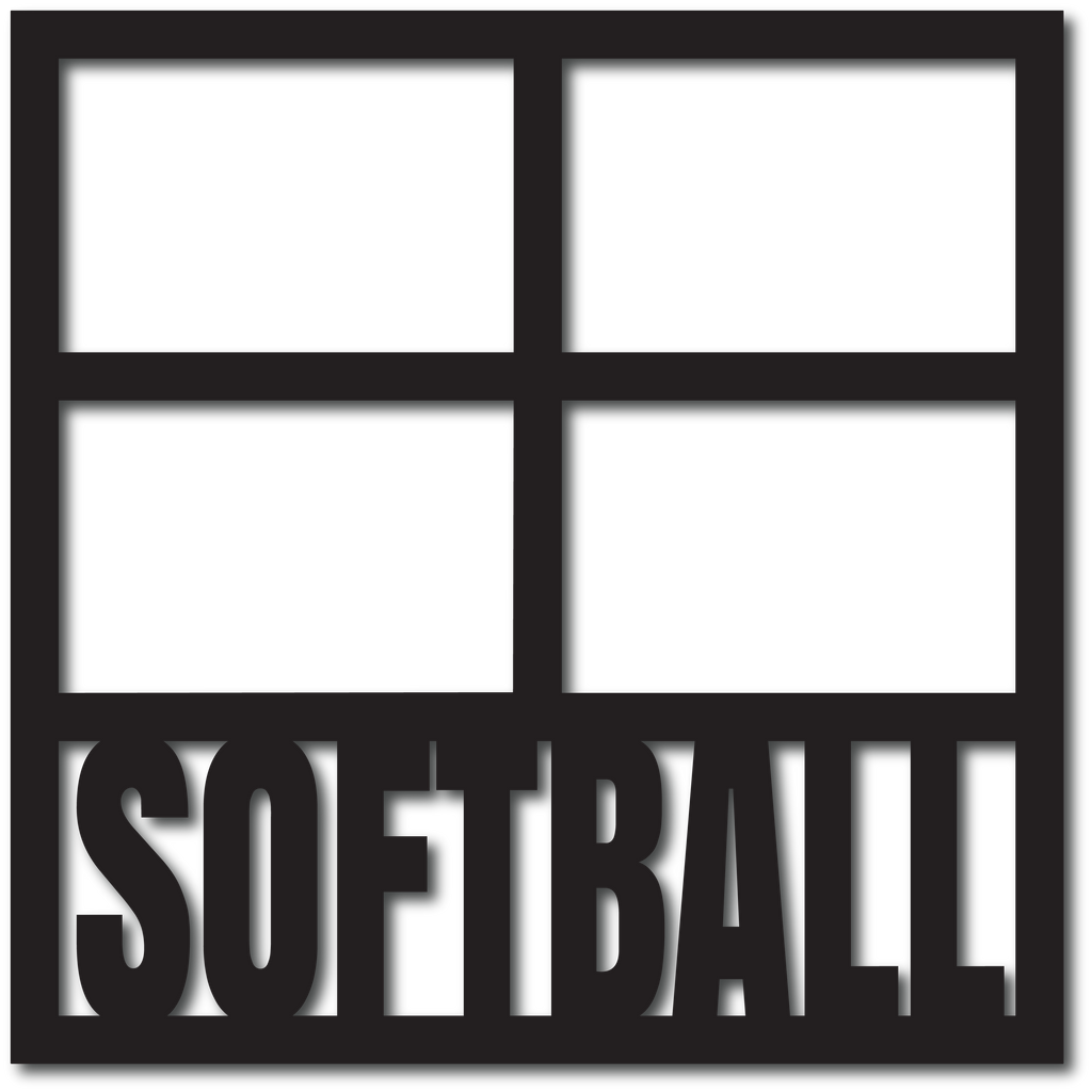 Softball - 4 frames - Digital Cut File - SVG - INSTANT DOWNLOAD ...