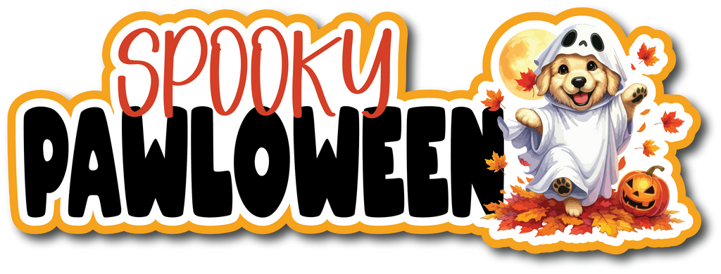 Spooky Pawloween - Scrapbook Page Title Die Cut – Autumn's Crafty Corner