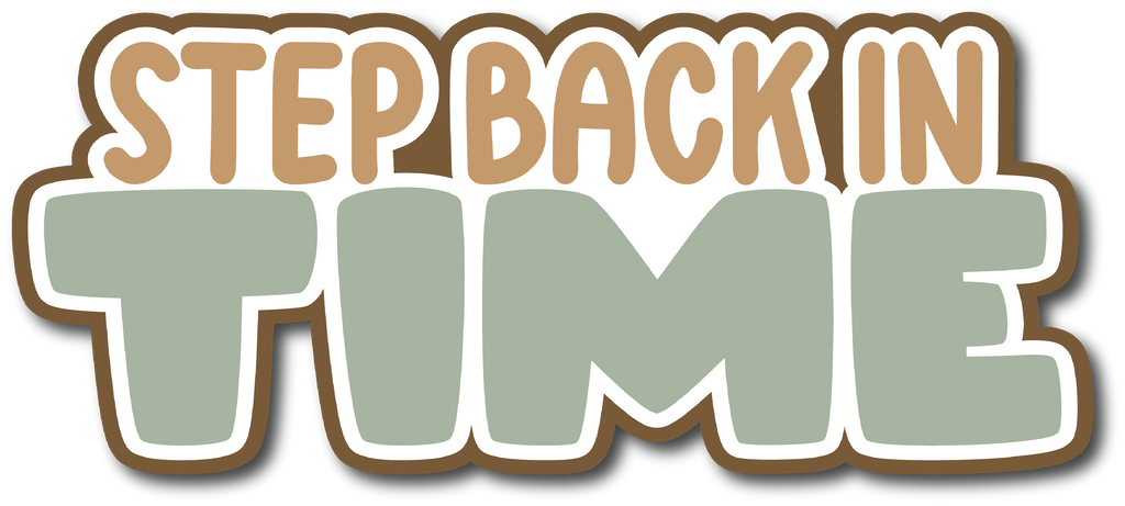 Step Back in Time - Scrapbook Page Title Die Cut – Autumn's Crafty Corner