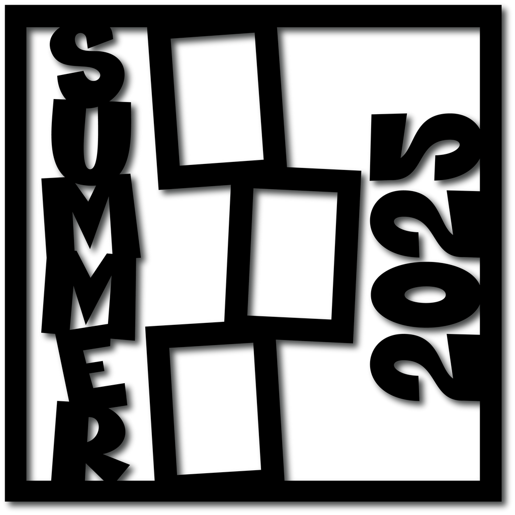 Summer 2025 - 3 Frames - Scrapbook Overlay - Digital Cut File - SVG ...