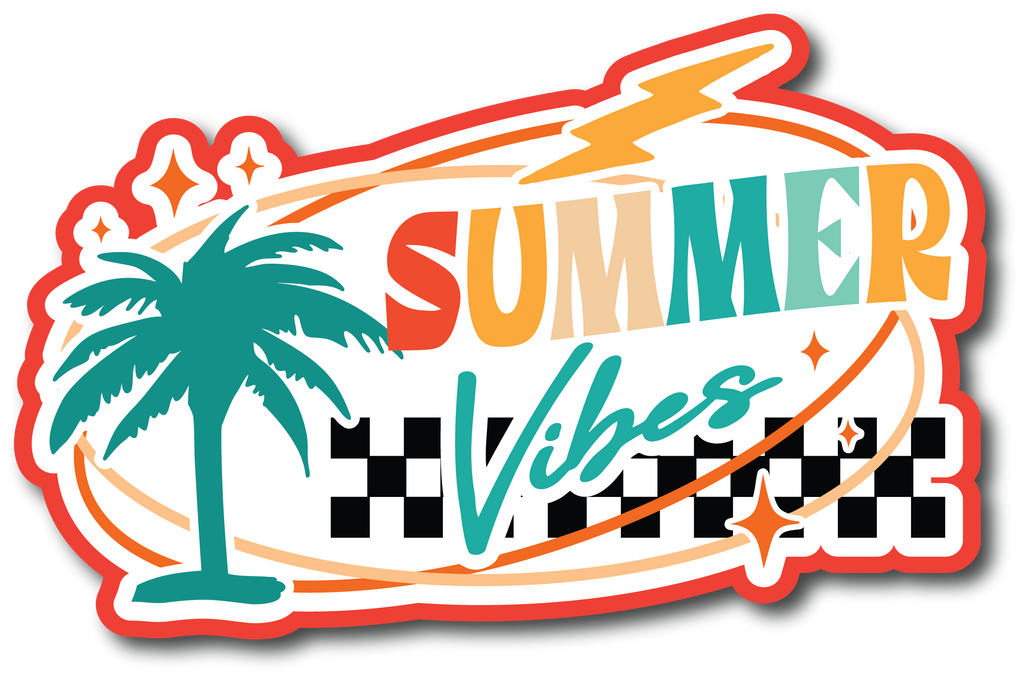 Summer Vibes - Scrapbook Page Title Sticker – Autumn's Crafty Corner