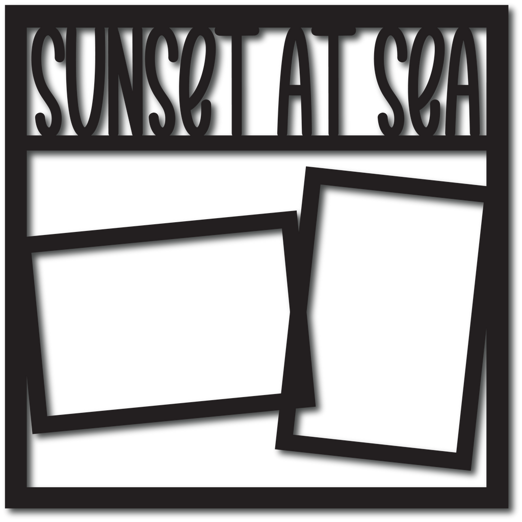 Sunset at Sea - 2 Frames - Digital Cut File - SVG - INSTANT DOWNLOAD ...