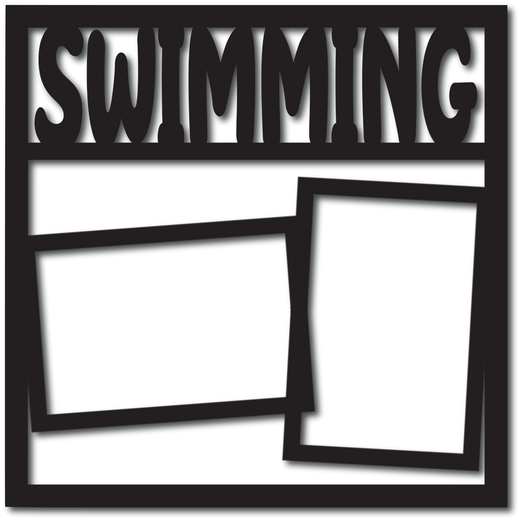 Swimming - 2 Frames - Digital Cut File - SVG - INSTANT DOWNLOAD ...