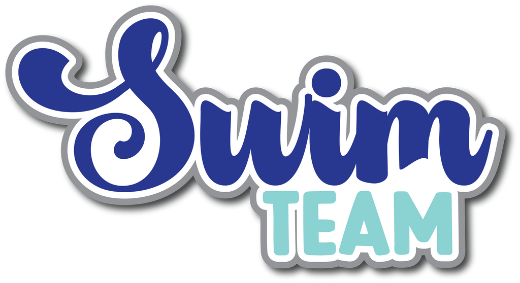 Swim Team - Scrapbook Page Title Die Cut – Autumn's Crafty Corner